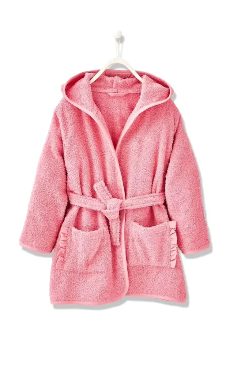 Unicorn Hooded Kids Bathrobe – Pink (Ages 6 to 8) – Fanza